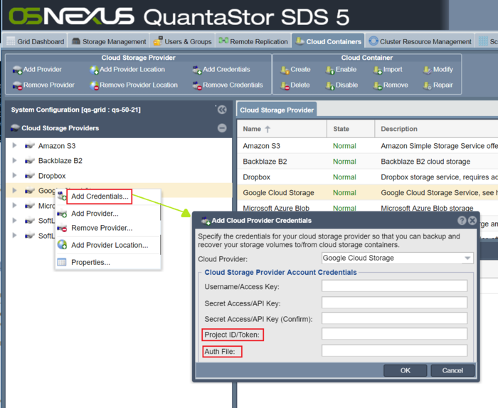How to Enable Google Cloud Access on QuantaStor – www | grep storage