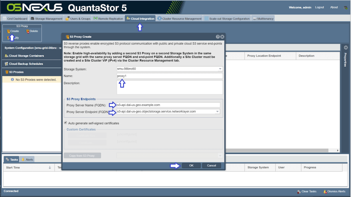 Bridging IBM Cloud Direct to IBM Cloud Object Storage with QuantaStor 5 ...